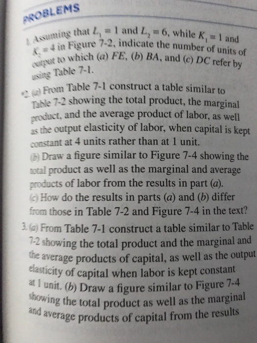 Solved to cases in wil th (the usual situation). Table 7-1 | Chegg.com