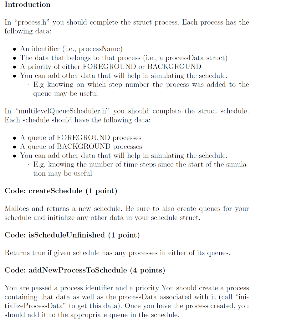 Solved Finish the TODOs in multilevelQueueScheduler.c | Chegg.com