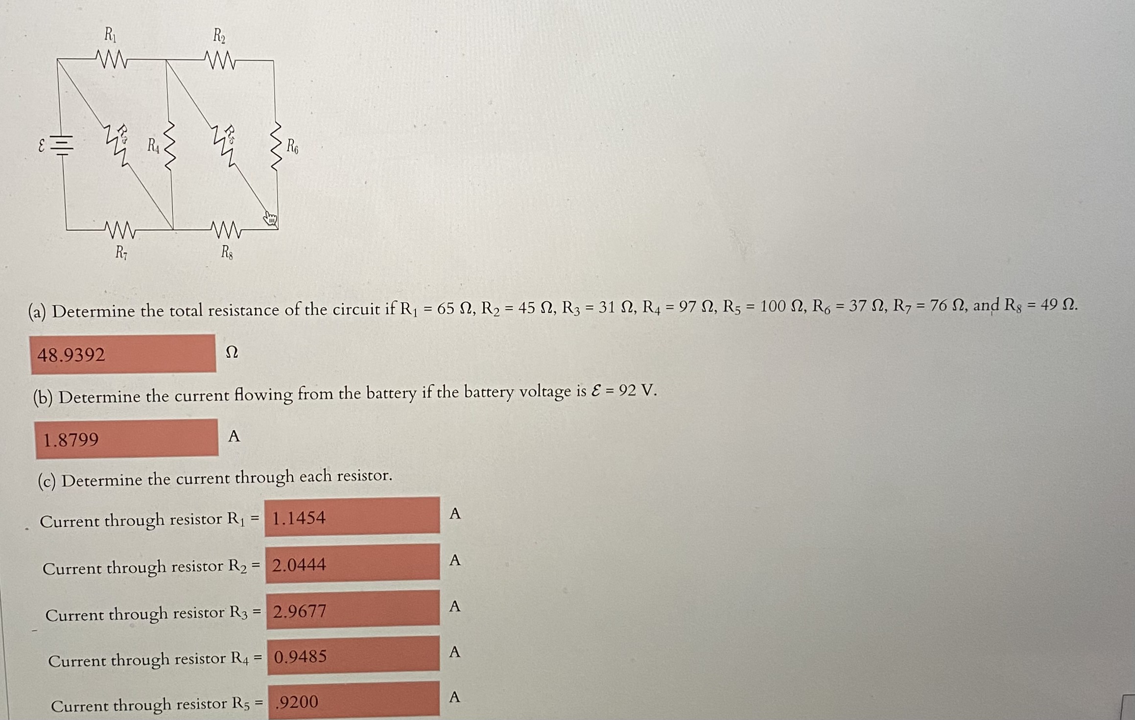 Solved (a) Determine the total resistance of the circuit if | Chegg.com