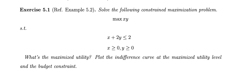 Solved Exercise 5.1 (Ref. Example 5.2). Solve the following | Chegg.com