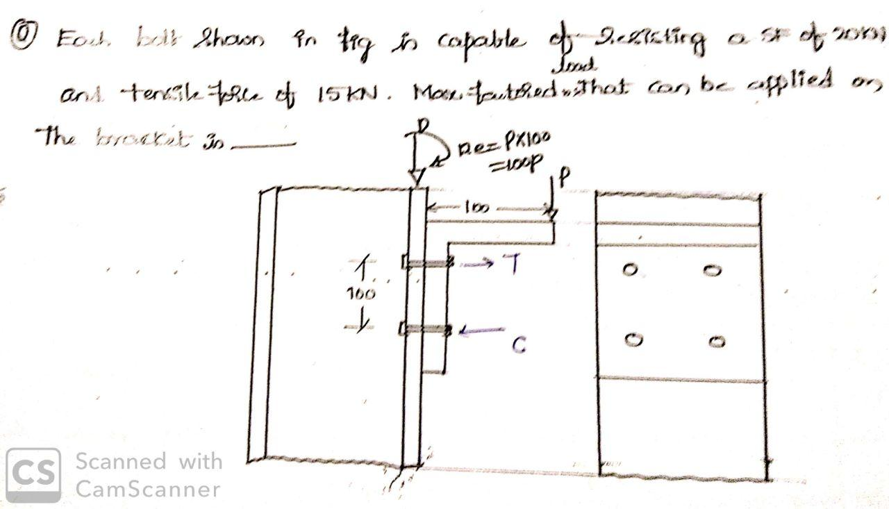 Solved ④ Fort, beir shown in fig in copable of a king om de | Chegg.com