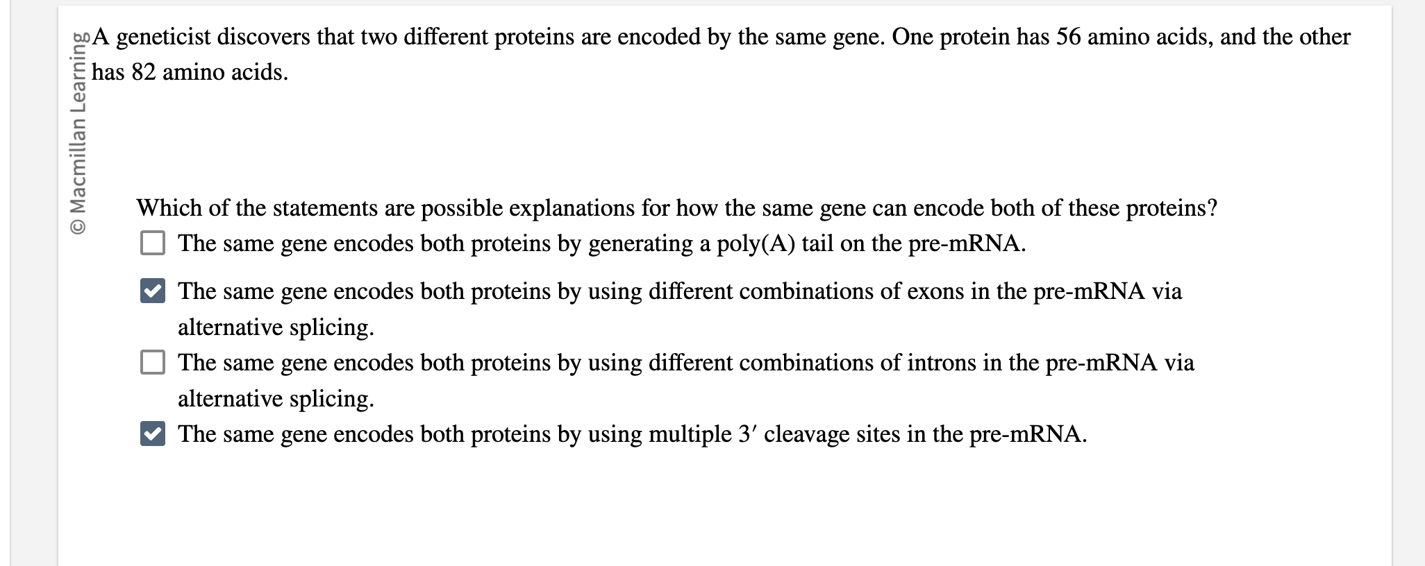 Solved Which of the statements are possible explanations for | Chegg.com