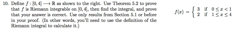 Solved 10. Define f 0,4R as shown to the right. Use Theorem | Chegg.com