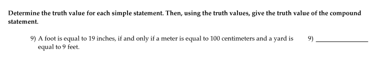 Solved Determine the truth value for each simple statement. | Chegg.com