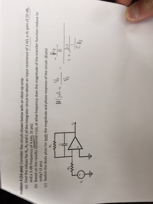 Solved Consider the circuit shown below with an ideal op - | Chegg.com
