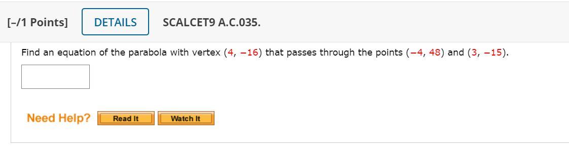 Solved [0.5/2.5 Points] DETAILS PREVIOUS ANSWERS SCALCET9 | Chegg.com