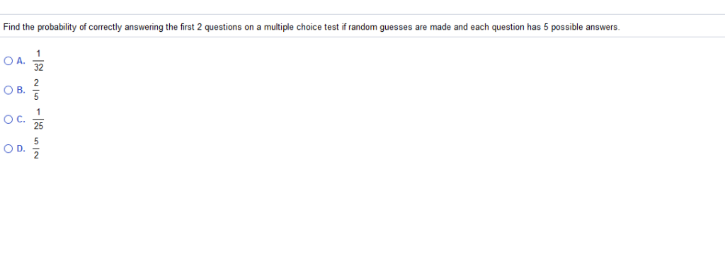 Solved Find the probability of correctly answering the first | Chegg.com
