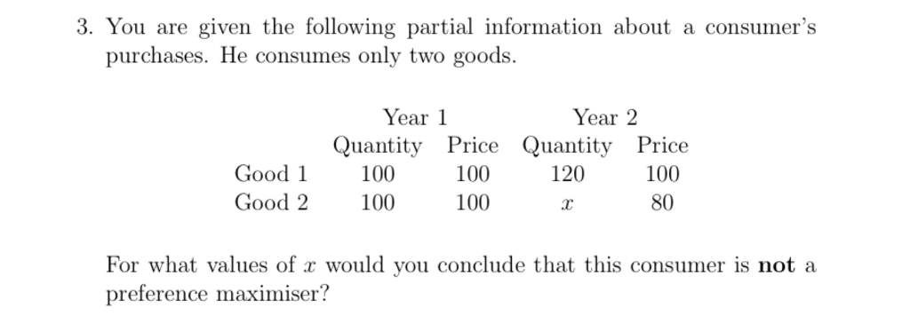 Solved 3. You are given the following partial information | Chegg.com