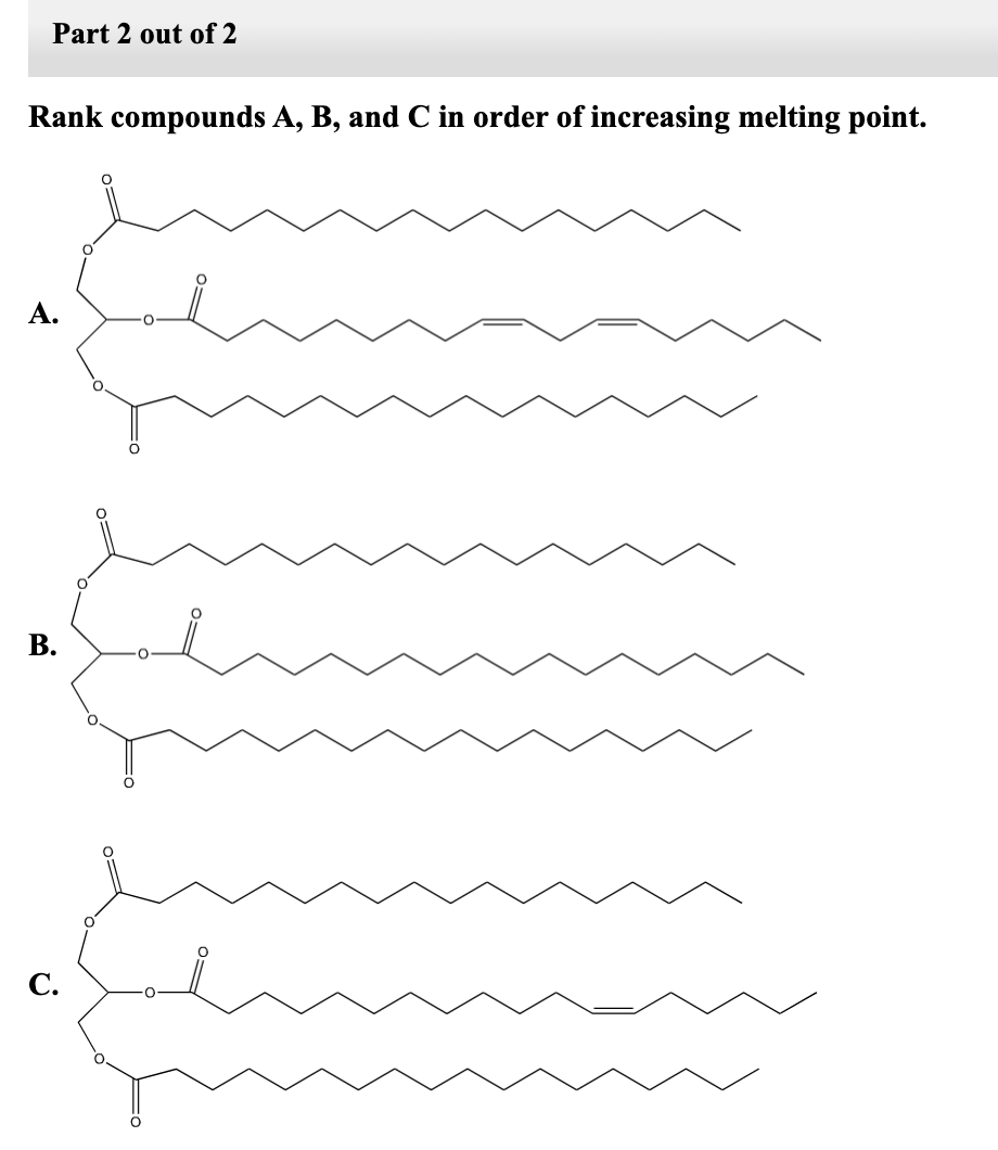 Solved Rank compounds \\( A, B \\), and \\( C \\) in order | Chegg.com
