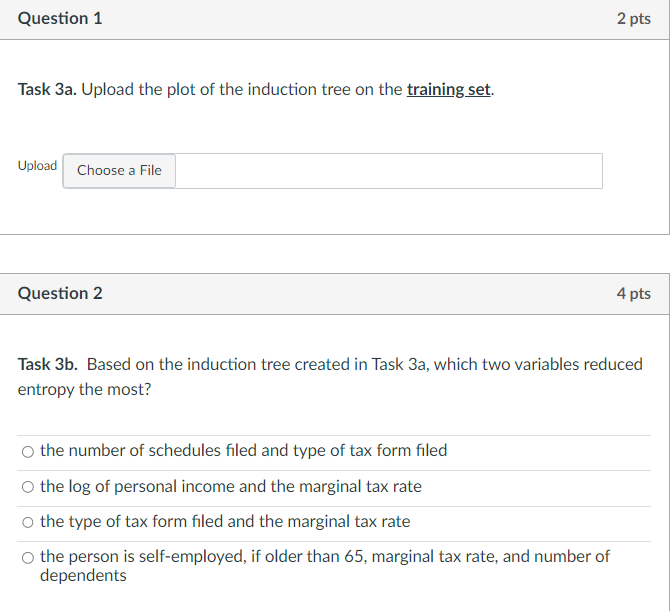 Solved Data - Use the file Tax Prep.csv ↓ provided - the | Chegg.com