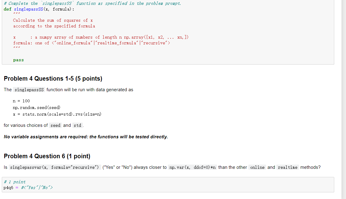 Solved Problem 4 (6 points) Define a function with signature | Chegg.com