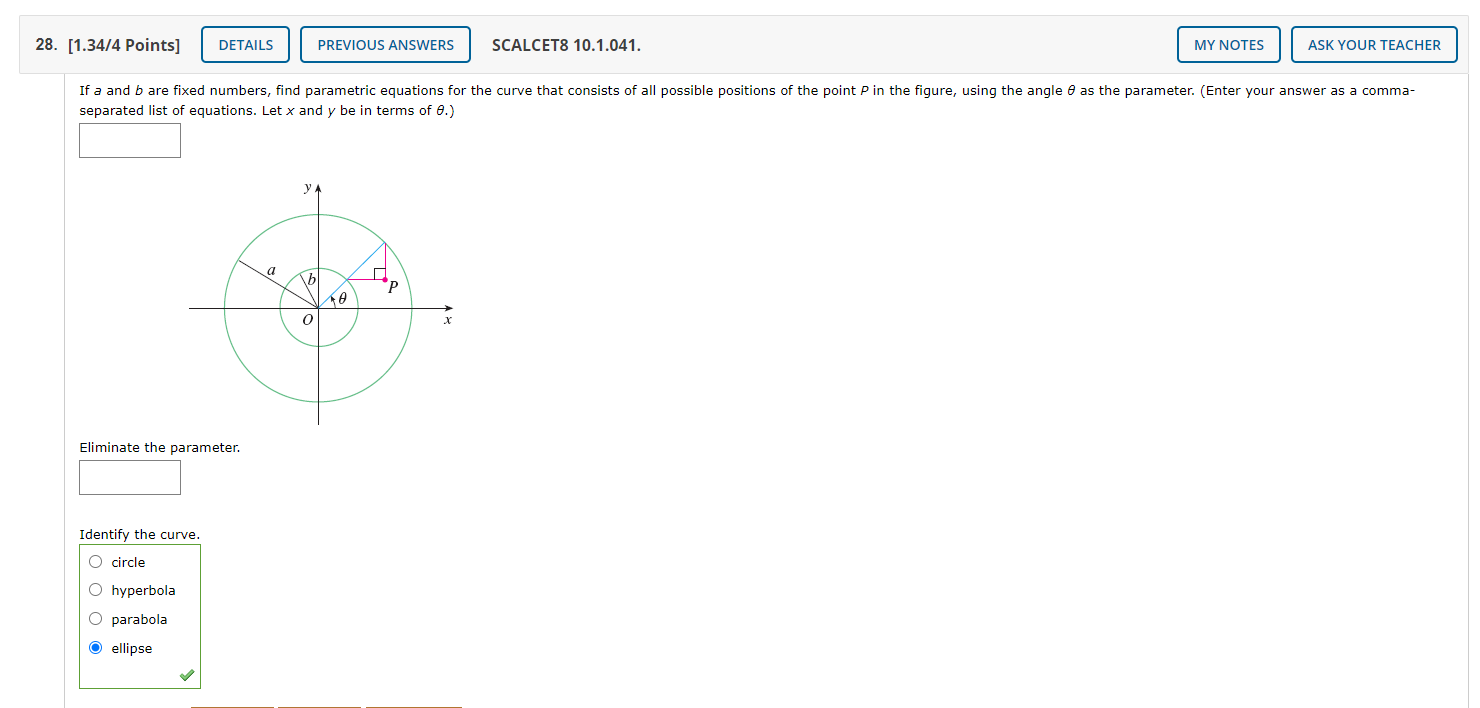 Solved 28. [1.3474 Points] DETAILS PREVIOUS ANSWERS SCALCET8 | Chegg.com