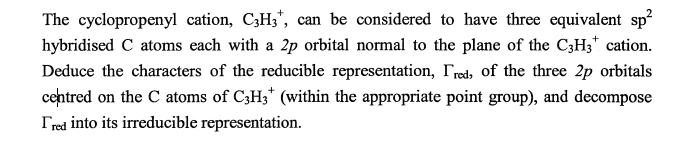 Solved The cyclopropenyl cation, C3H3+, can be considered to | Chegg.com