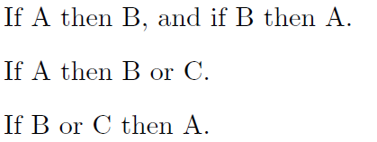 Solved : i 5 If A then B, and if B then A. If A then B | Chegg.com