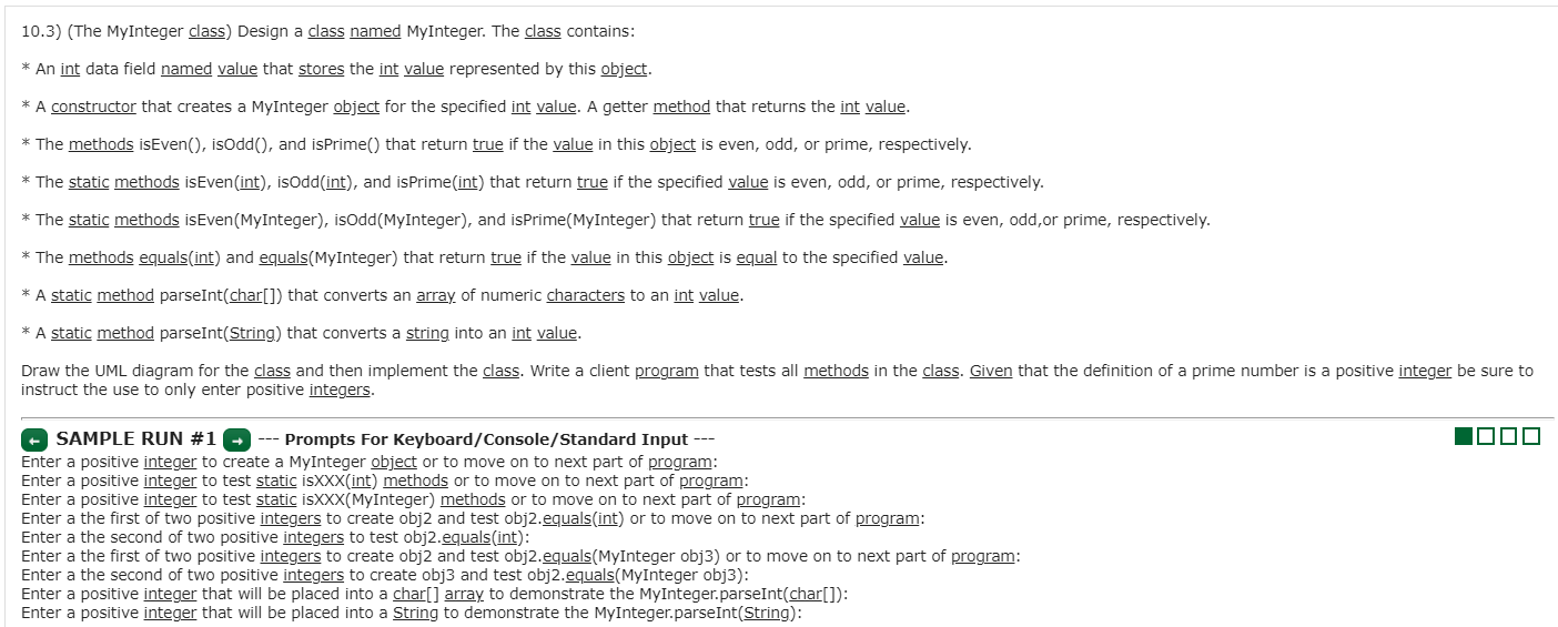 Solved 103 The Myinteger Class Design A Class Named 4312