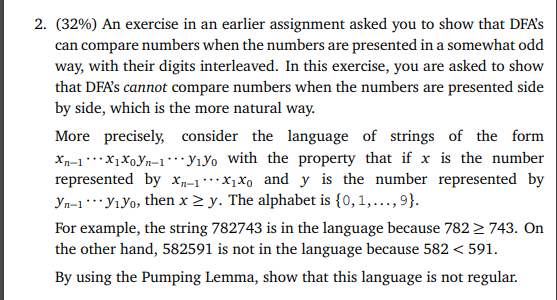 Solved 2. (32\%) An exercise in an earlier assignment asked | Chegg.com