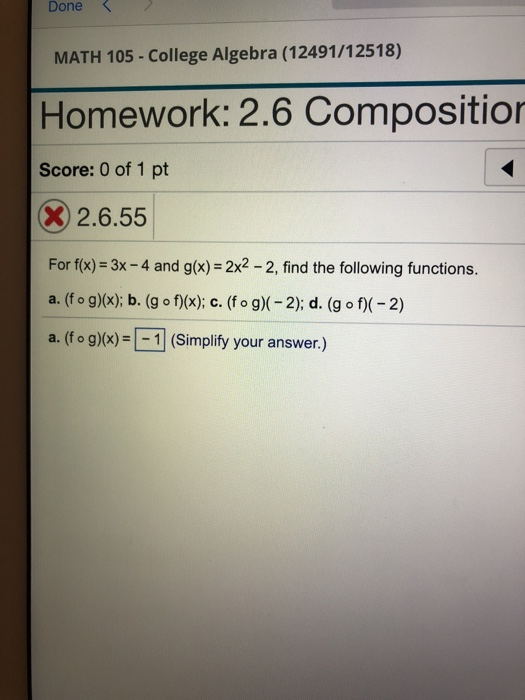 Solved For F X 3x 4 And G X 2x2 2 Find The Following