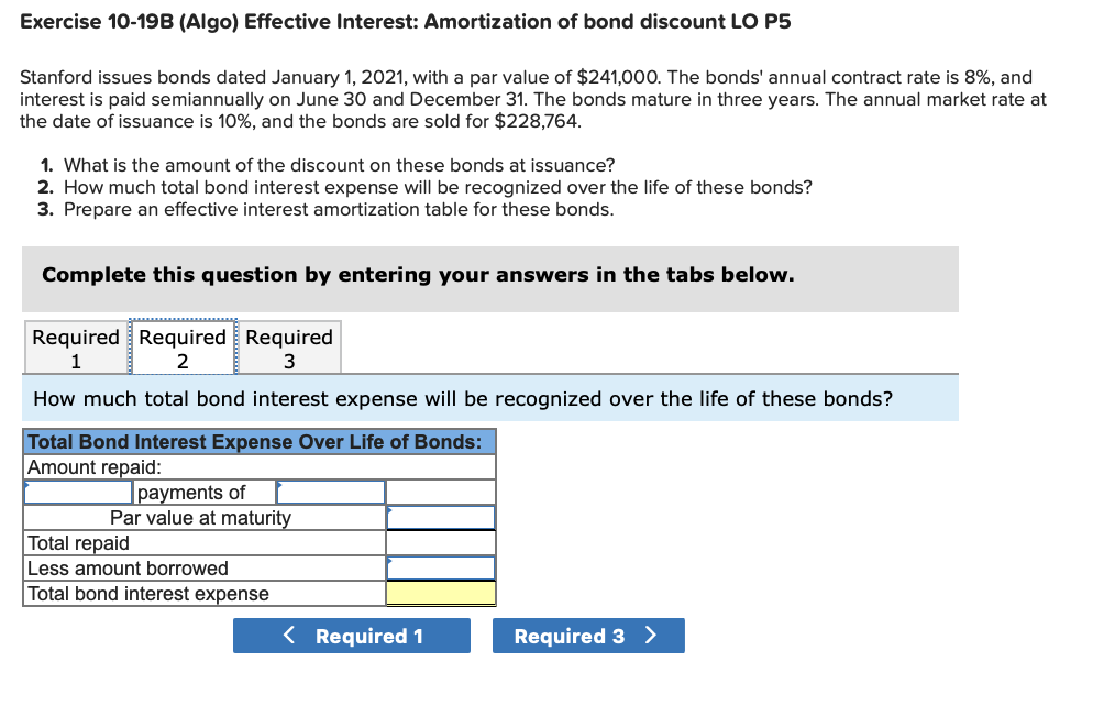 Solved Exercise 10-19B (Algo) Effective Interest: | Chegg.com