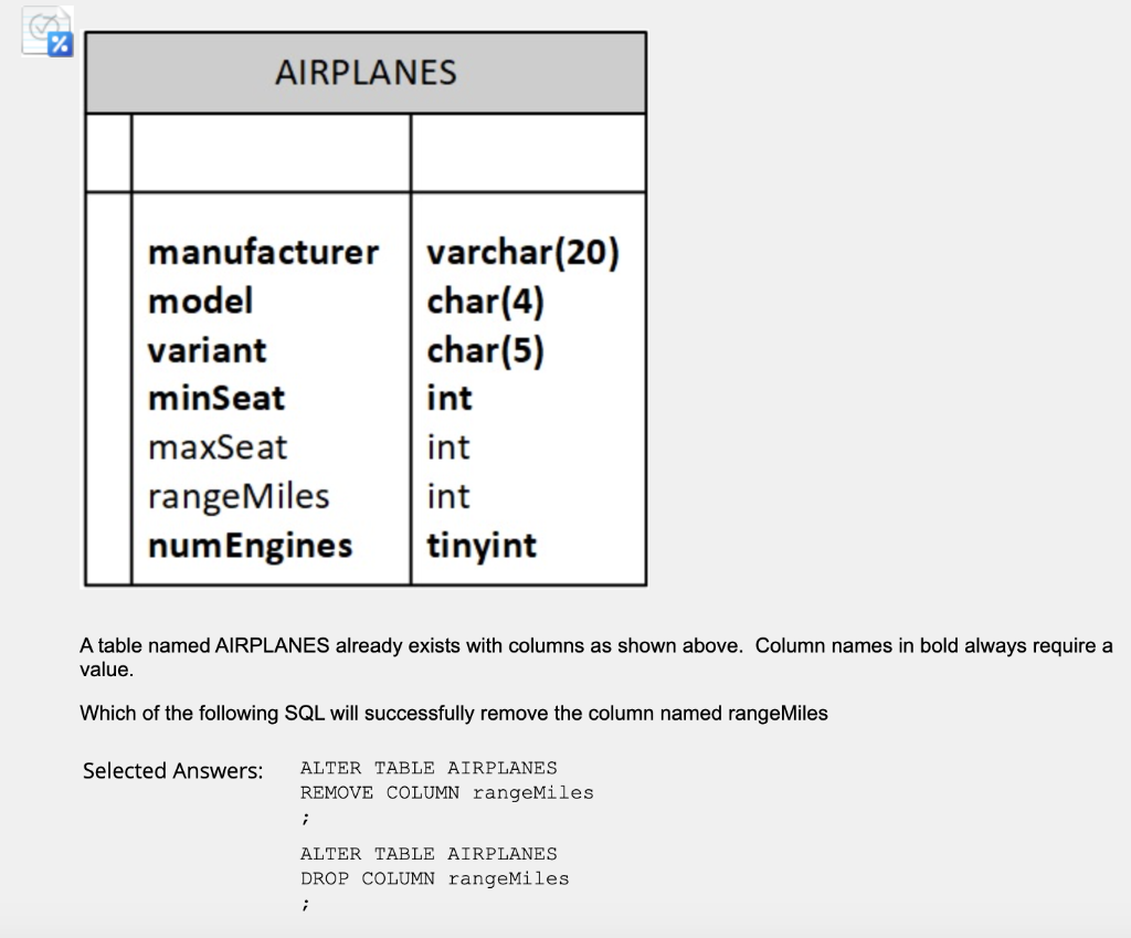 Solved A table named AIRPLANES already exists with columns | Chegg.com Solved A table named AIRPLANES already exists with columns | Chegg.com