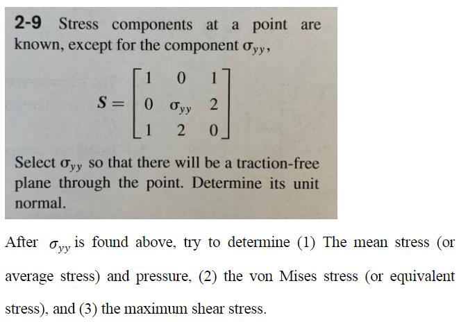 Solved ' I found sigma_yy to be 4 and the unit normal to | Chegg.com