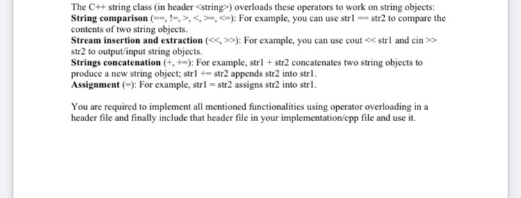 Solved The C++ string class (in header,