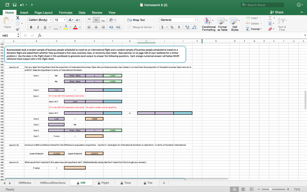 Solved ii Homework 6 (2) Q Search Sheet Home Insert Page | Chegg.com