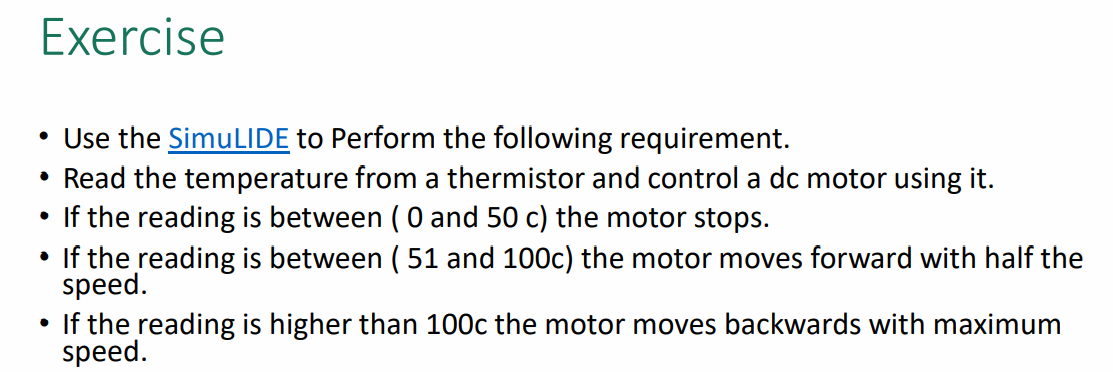 Exercise • Use the SimuLIDE to Perform the following | Chegg.com