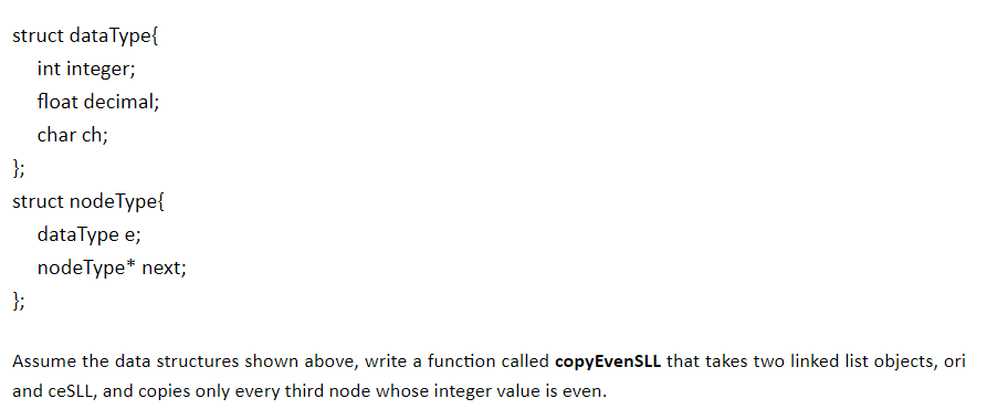 Solved Struct Datatype { Int Integer Float Decimal Char