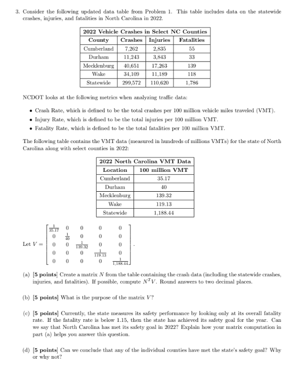 Solved Consider the following updated data table from | Chegg.com