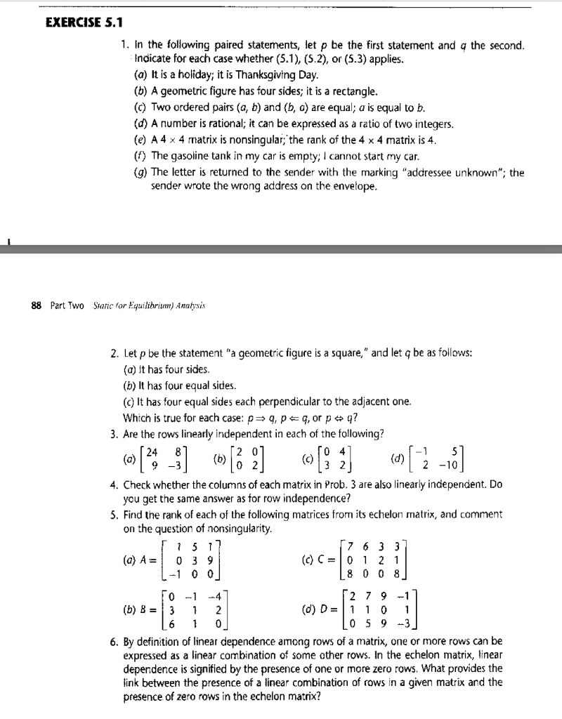 [Solved]: EXERCISE 5.1 1. In the following paired statemen