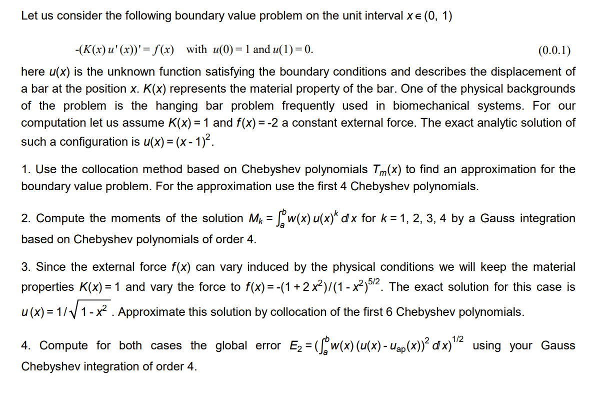 Let us consider the following boundary value problem | Chegg.com