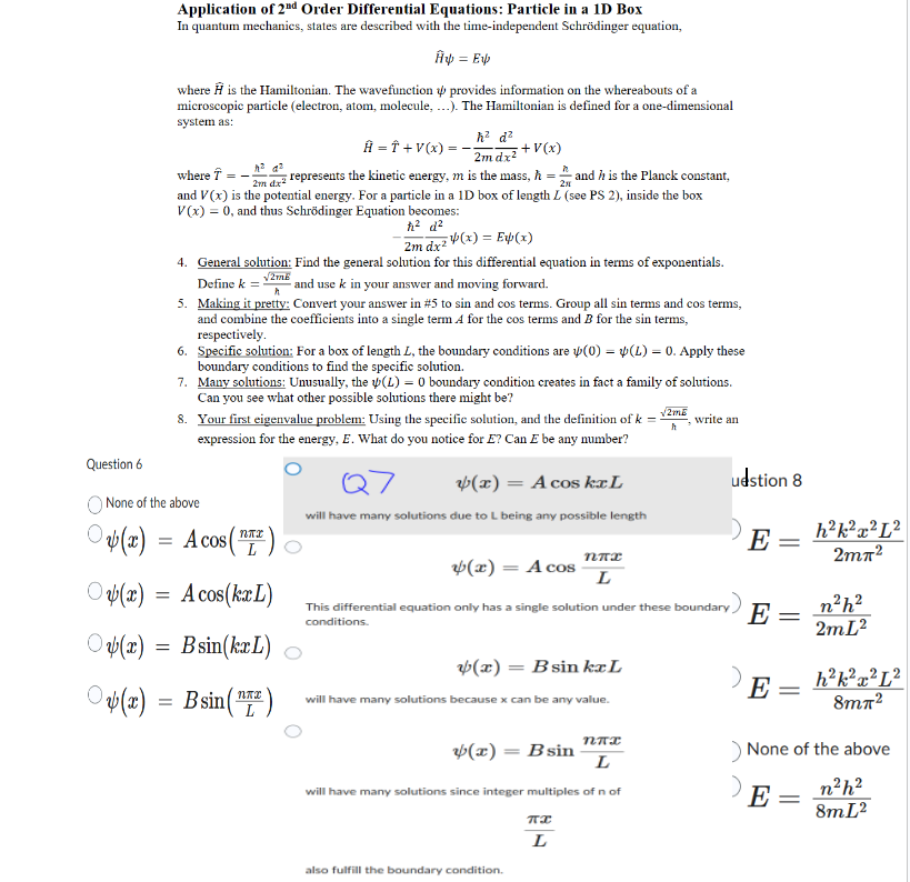 Solved Application of 2nd Order Differential Equations: | Chegg.com