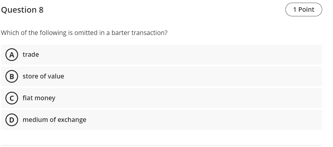 Solved Question 8 Which of the following is omitted in a | Chegg.com