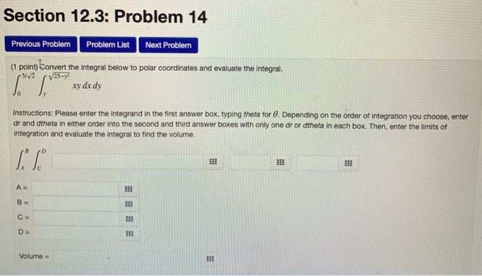 Solved Section 12.3: Problem 14 Previous Problem Problem | Chegg.com