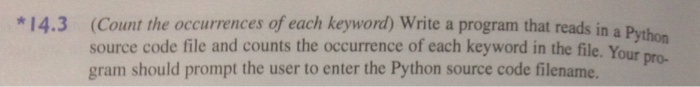 Solved (Count the occurrences of each keyword) Write a | Chegg.com