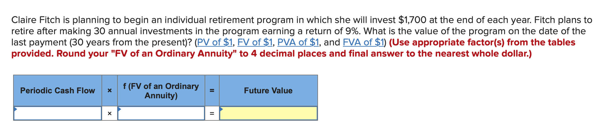 Solved Claire Fitch is planning to begin an individual | Chegg.com