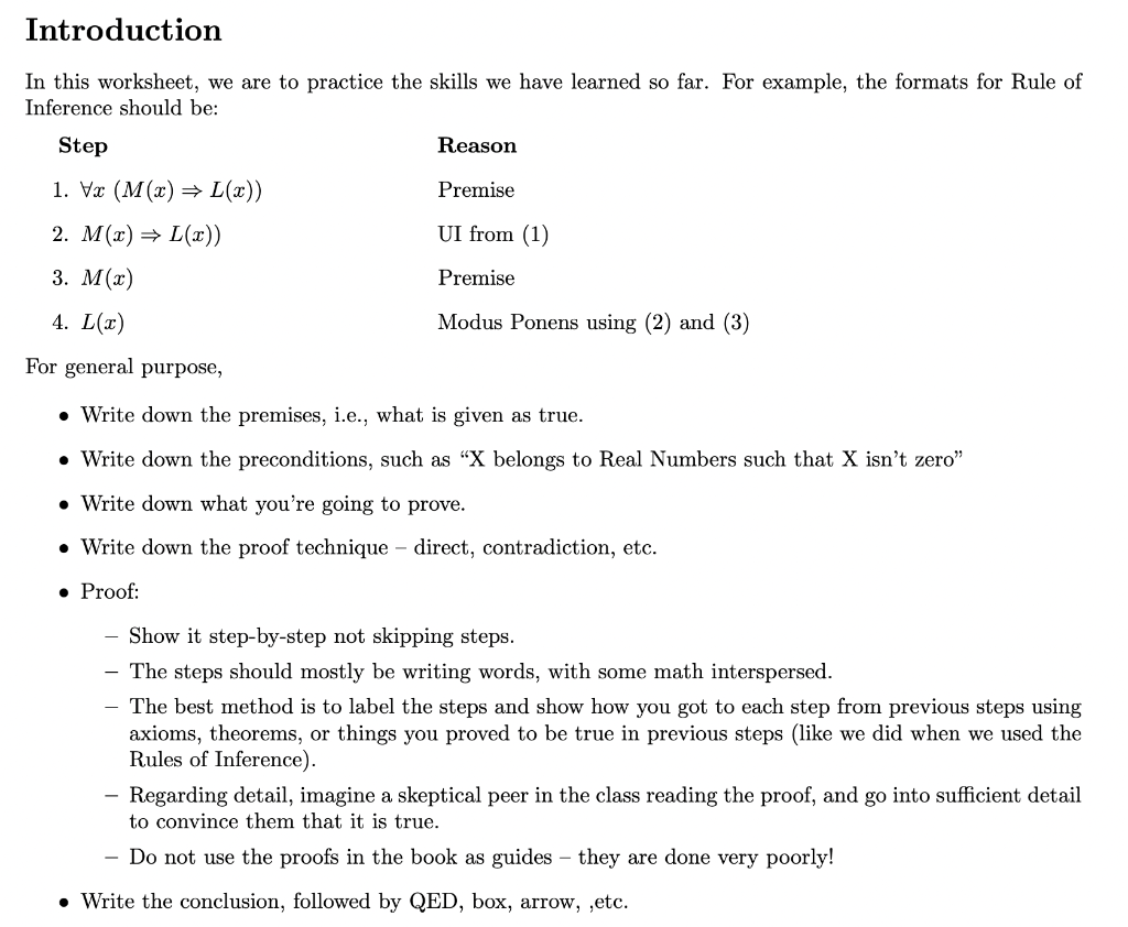 In this worksheet, we are to practice the skills we | Chegg.com