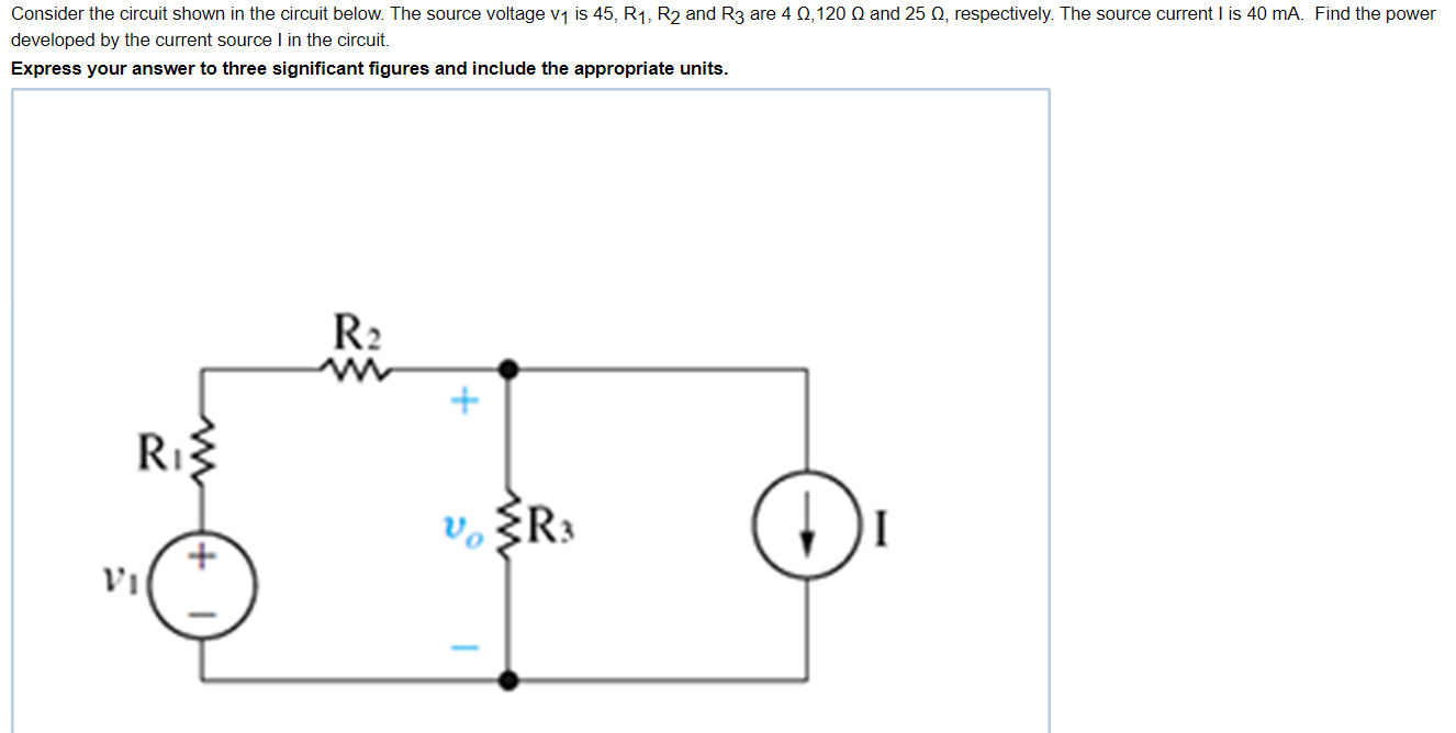 Solved Consider the circuit shown in the circuit below. The | Chegg.com