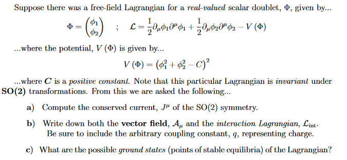 Solved This if from a particle physics class for Final | Chegg.com