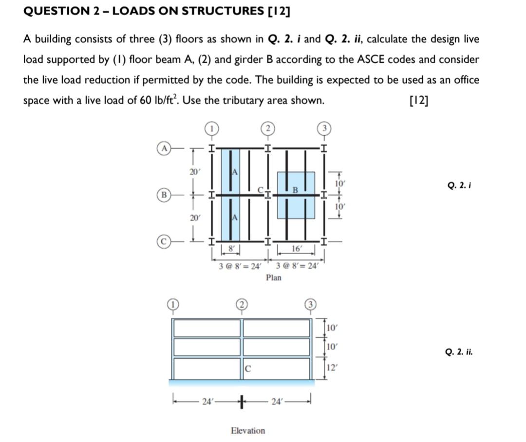Solved A building consists of three (3) floors as shown in | Chegg.com