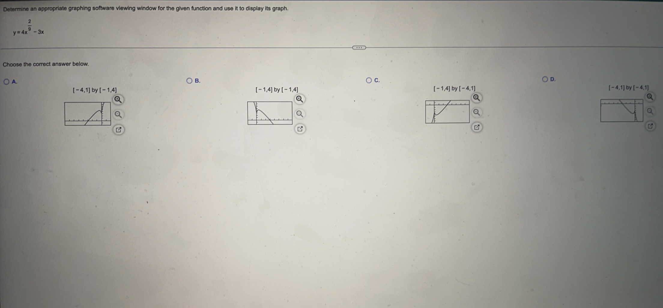 Solved Determine an appropriate graphing software viewing | Chegg.com