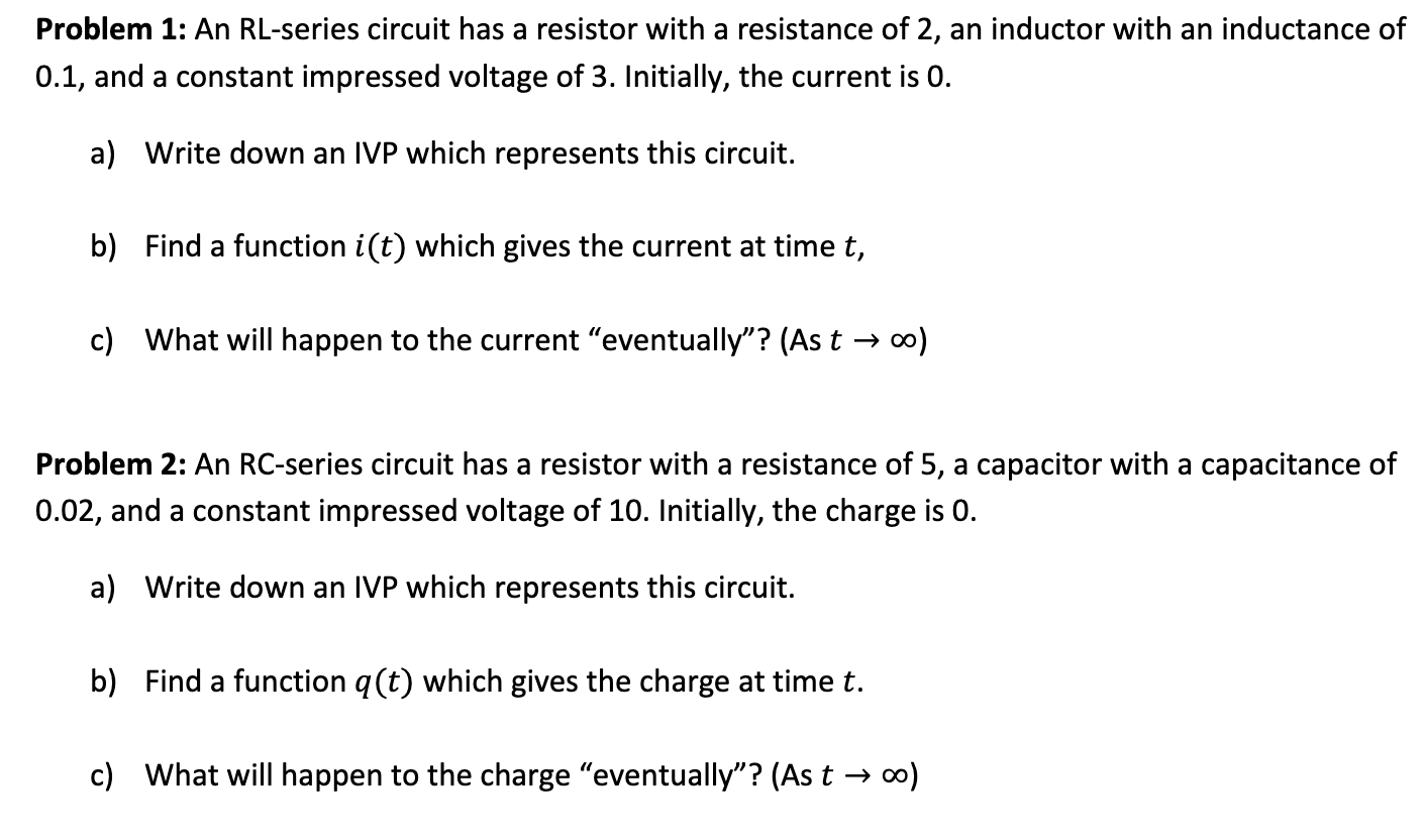Solved Problem 1: An RL-series circuit has a resistor with a | Chegg.com