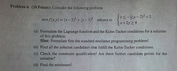 Solved Problem 6 10 Points Consider The Following 