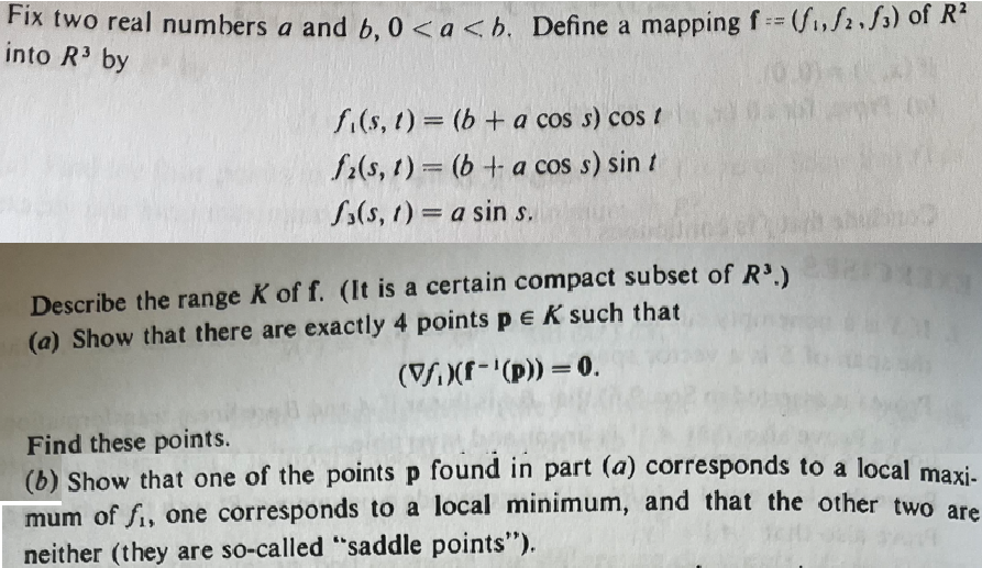 Solved Fix two real numbers a and b,0 | Chegg.com