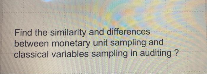 Solved Find the similarity and differences between monetary | Chegg.com