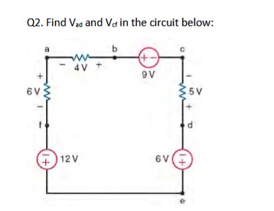 Solved Q2. ﻿Find Vad ﻿and Vct ﻿in the circuit below: | Chegg.com