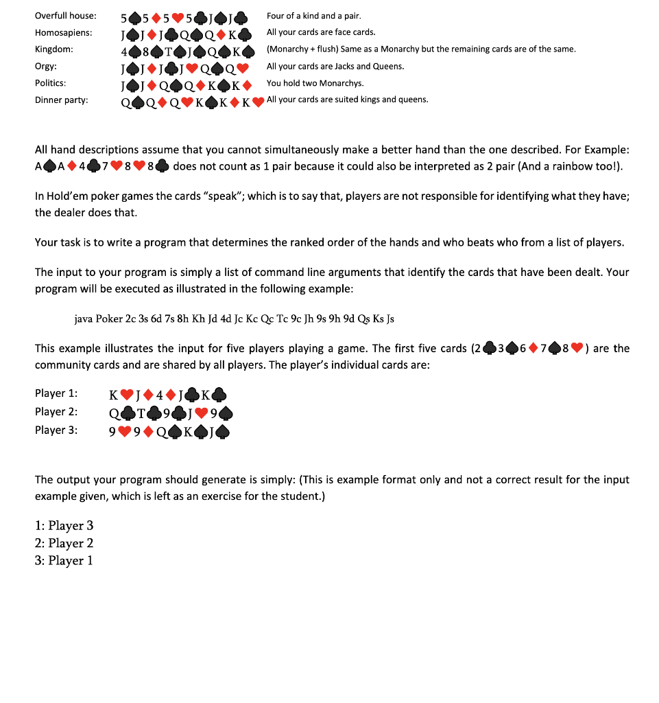 Solved Omaha is a form of Poker where each player is dealt | Chegg.com