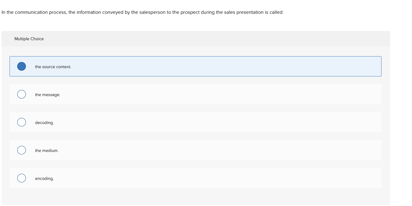 Solved the communication process, the information conveyed | Chegg.com