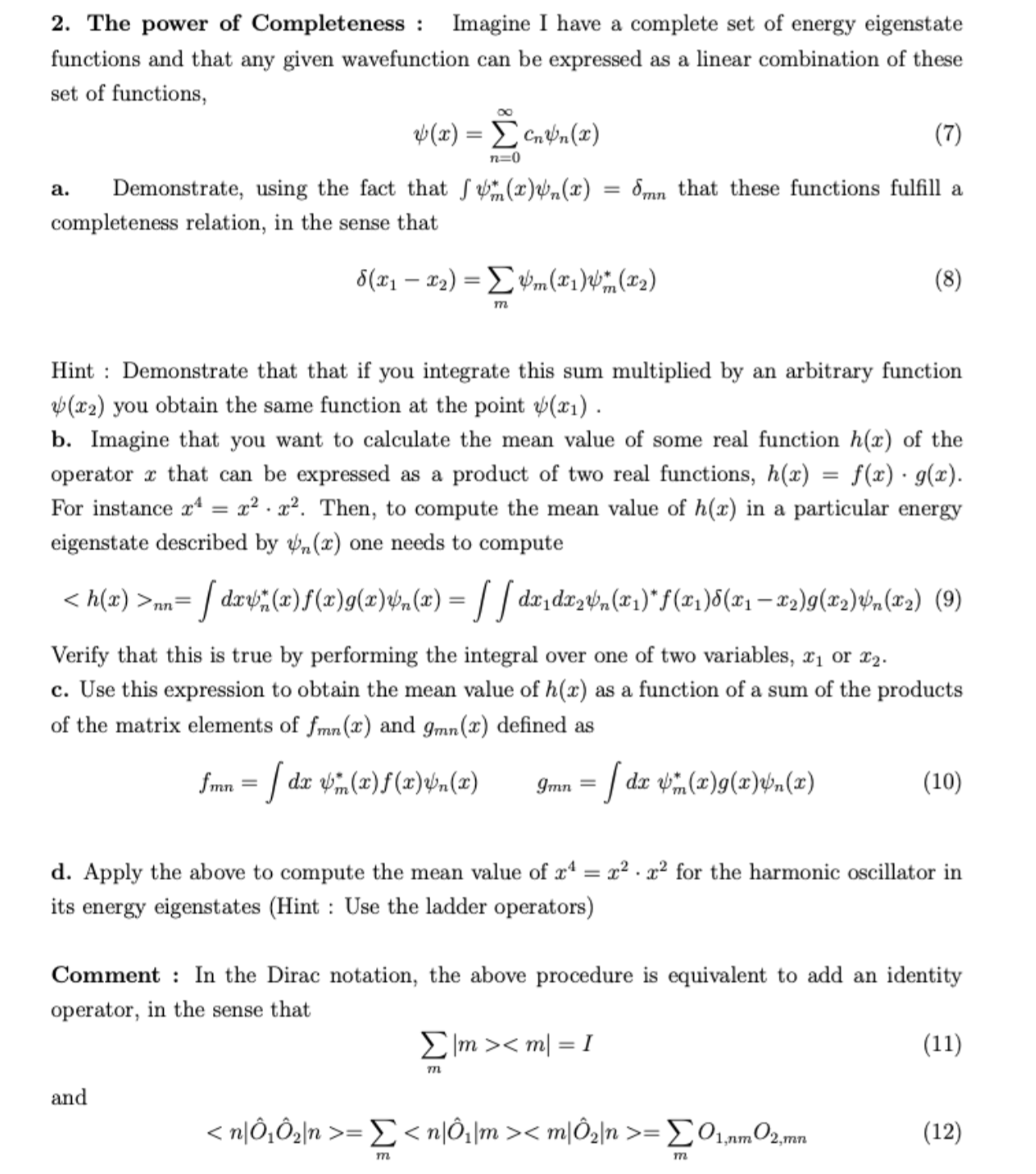 Solved The power of Completeness : Imagine I have a complete | Chegg.com