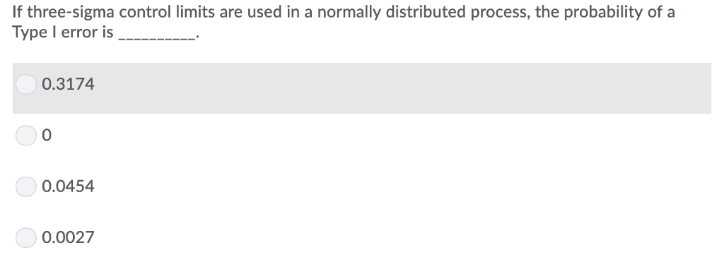 Solved If three-sigma control limits are used in a normally | Chegg.com